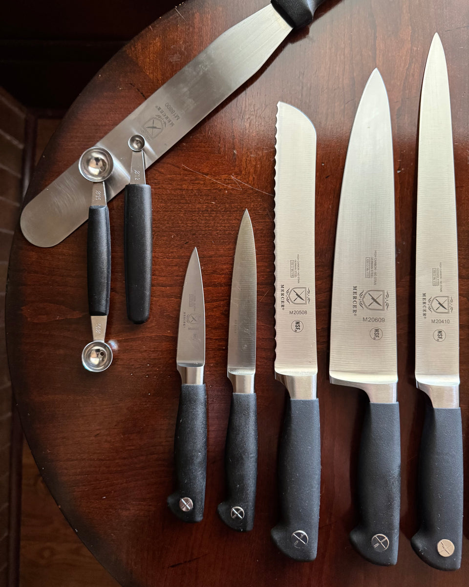 20 piece Mercer “Genesis” knife set with knife bag – Crocker Cutlery