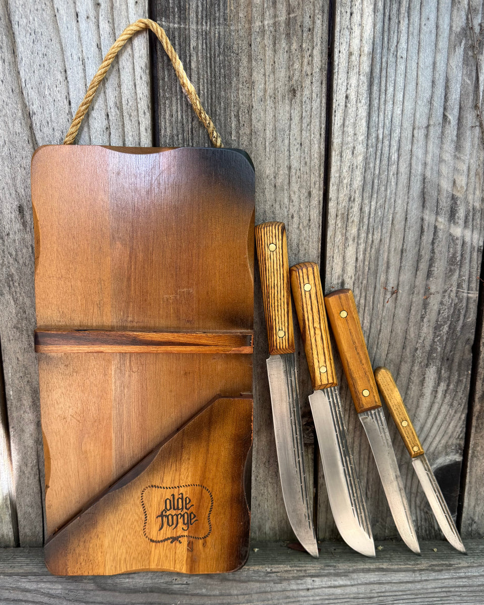 Forgecraft 4 Knife Set with Hanging Rack – Crocker Cutlery